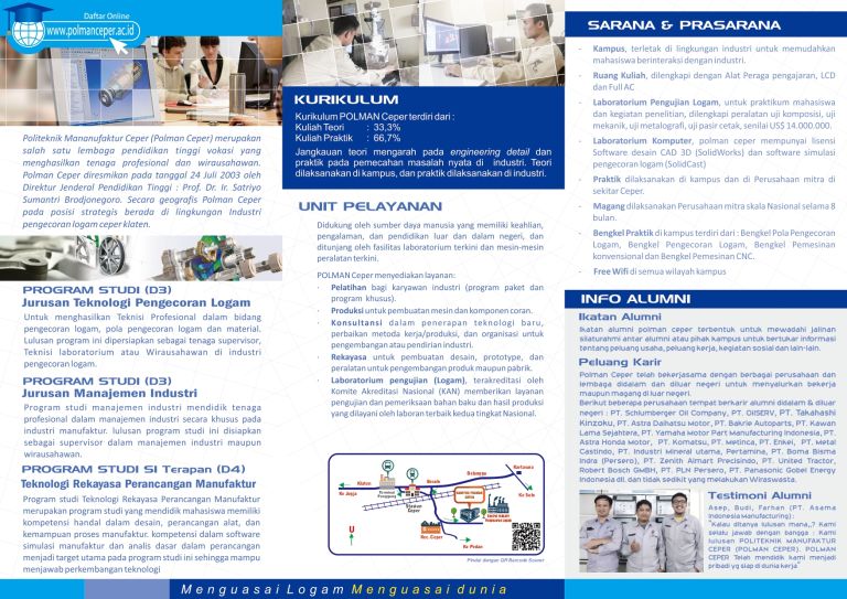 Maukuliah | Politeknik Manufaktur Ceper